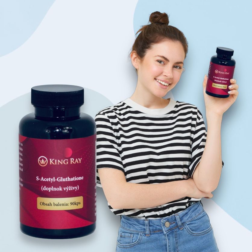 Kingray S Acetyl L Glutathione, SAG, 100 mg, 90 kapsúl (majster antioxidantov) :: Kingray.sk